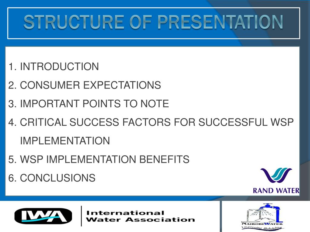 PPT - Benefits and Critical Success factors for Water Safety Plans(WSP ...