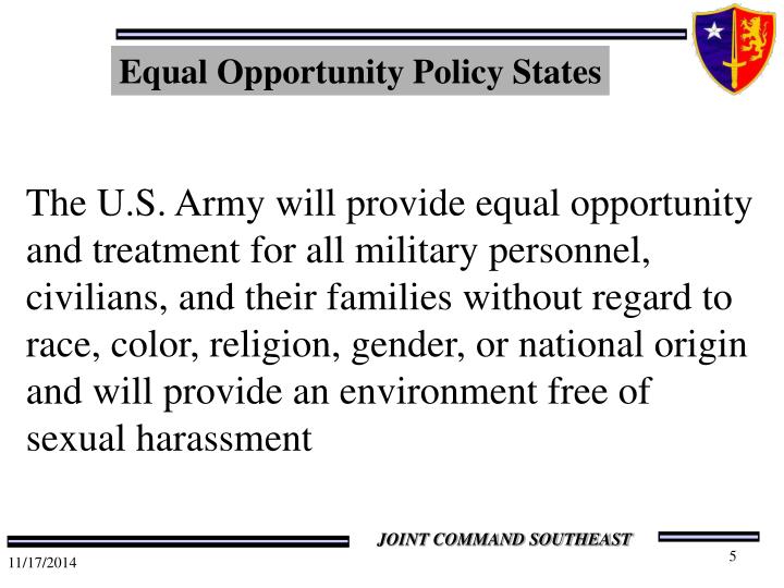 PPT - OVERVIEW OF THE ARMY’S EQUAL OPPORTUNITY PROGRAM PowerPoint ...