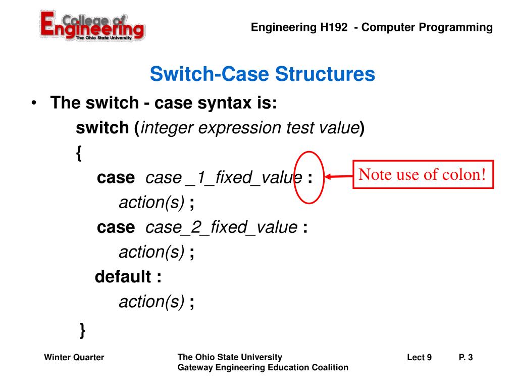 Ppt Switch Case Structures Powerpoint Presentation Free Download
