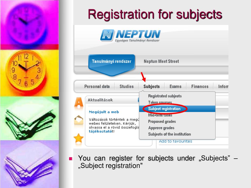 PPT - Neptun Administration System Semester Guide PowerPoint ...
