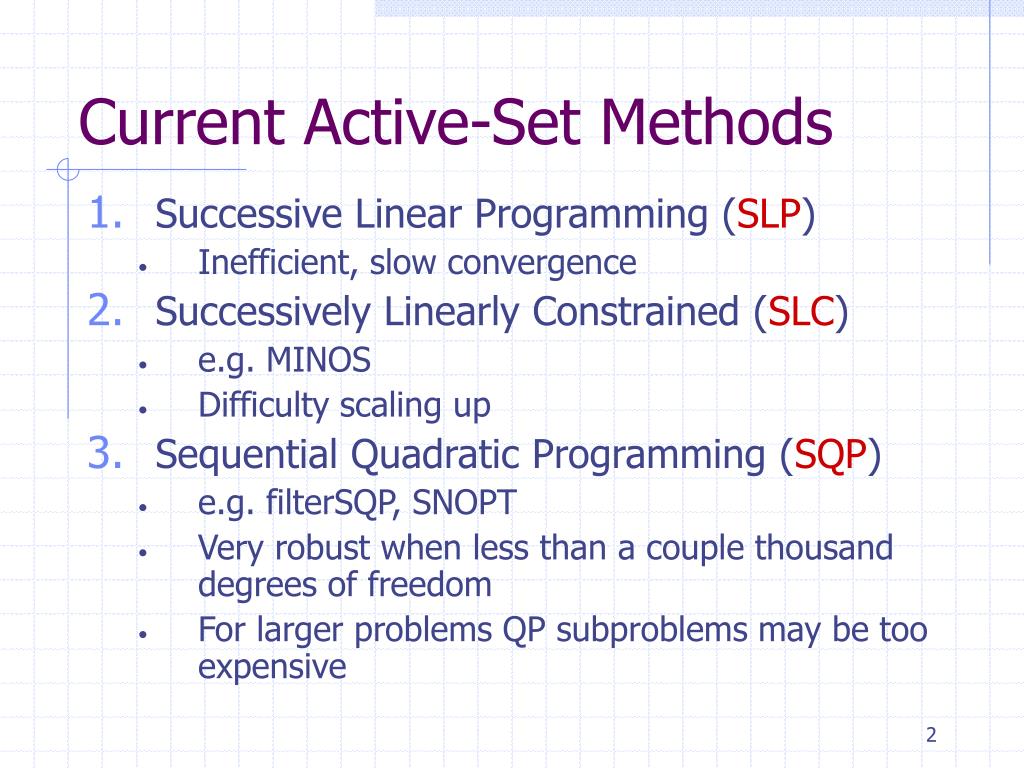 Ppt Algorithms And Software For Large Scale Nonlinear Optimization Powerpoint Presentation