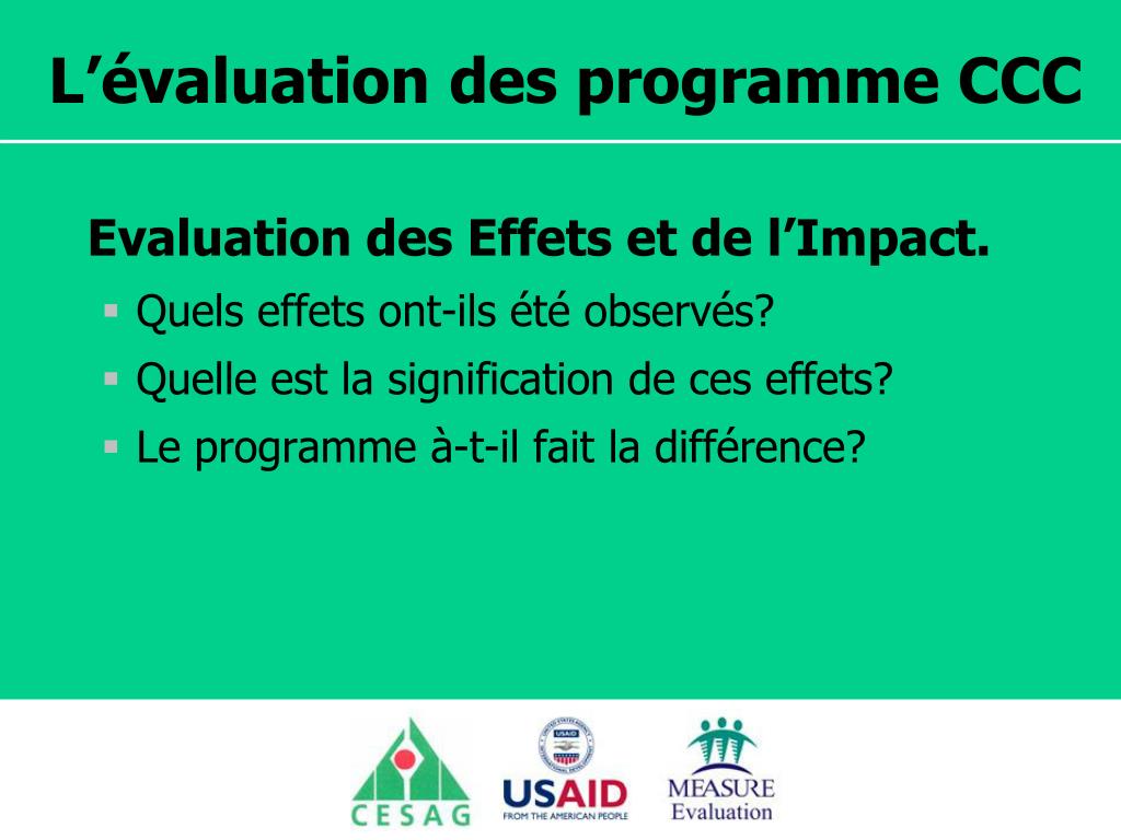 PPT - Suivi et Évaluation des Programmes de Communication pour le ...