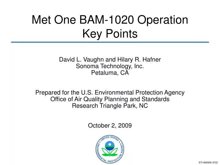 PPT - Met One BAM-1020 Operation Key Points PowerPoint Presentation ...