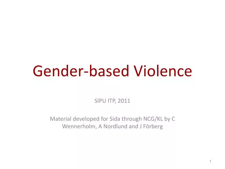 PPT - Gender-based Violence PowerPoint Presentation, free download - ID ...