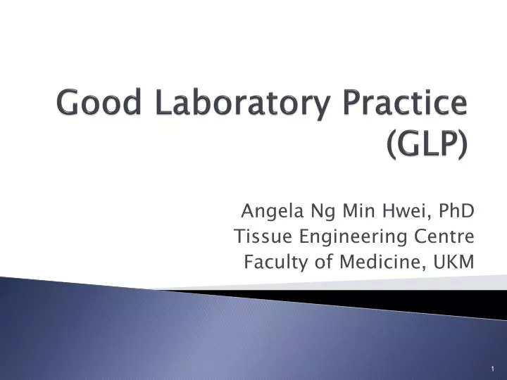 PPT - Good Laboratory Practice (GLP) PowerPoint Presentation, free ...