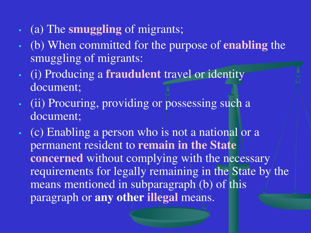 PPT - Smuggling of Human Beings – the international legal framework ...