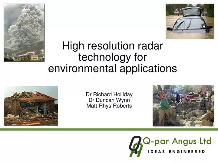 PPT - High resolution radar technology for environmental applications ...
