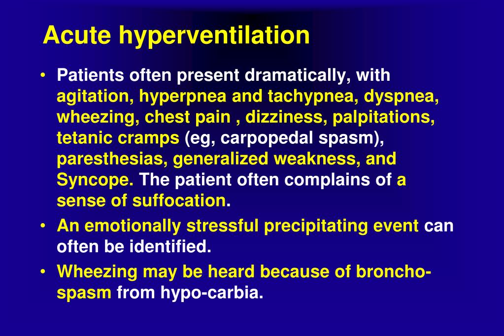 PPT - Hyperventilation syndrome BY AHMAD YOUNES PROFESSOR OF THORACIC ...