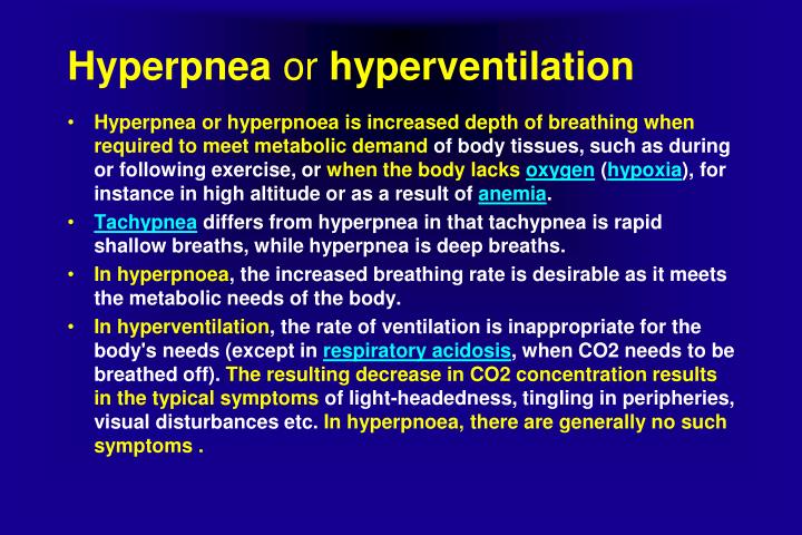 PPT - Hyperventilation syndrome BY AHMAD YOUNES PROFESSOR OF THORACIC ...
