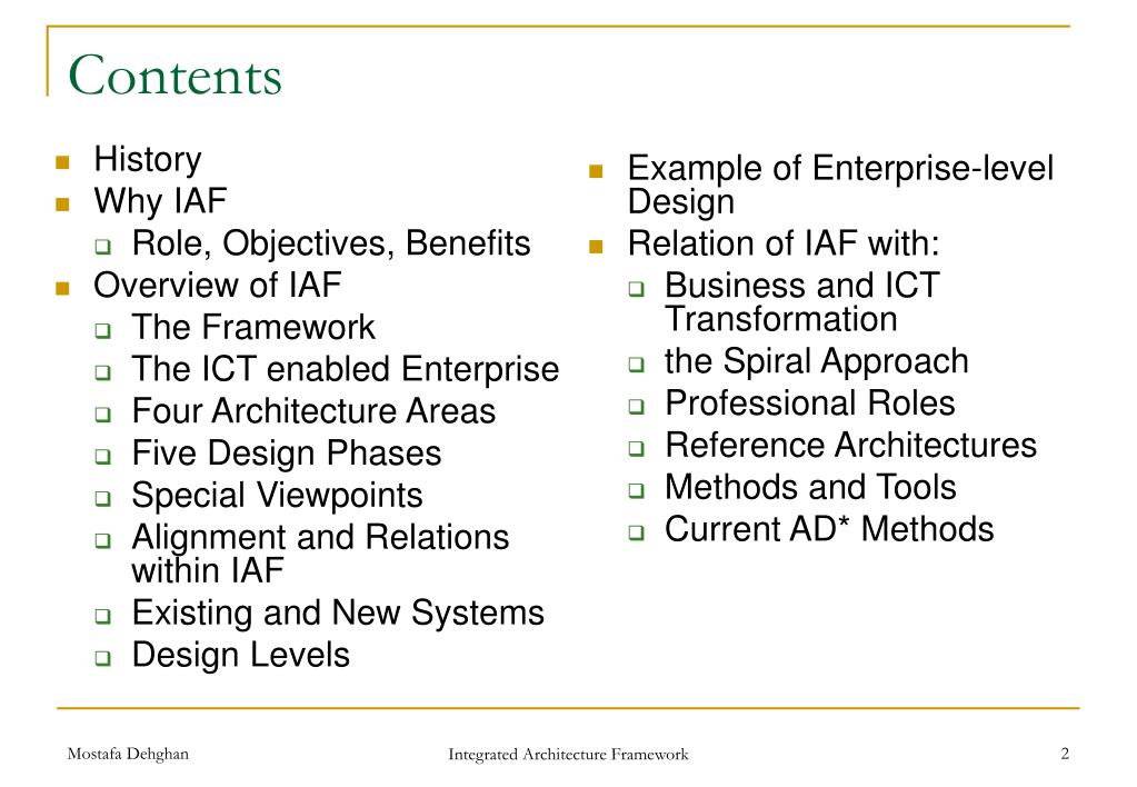 PPT - Integrated Architecture Framework (IAF) PowerPoint Presentation ... PPT - Integrated Architecture Framework (IAF) PowerPoint Presentation ...