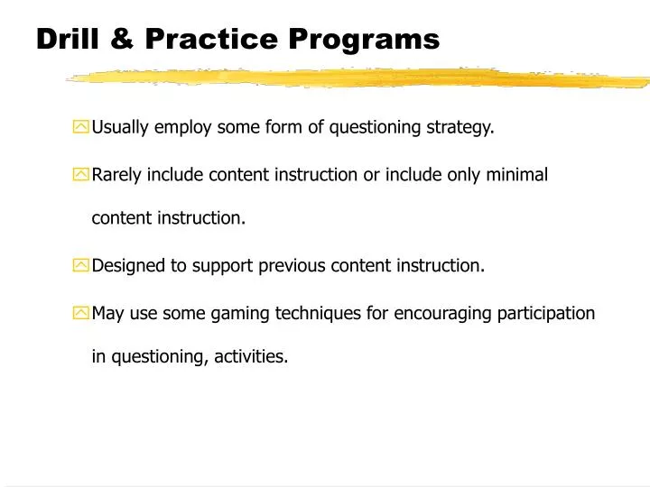 PPT - Drill & Practice Programs PowerPoint Presentation, free download ...