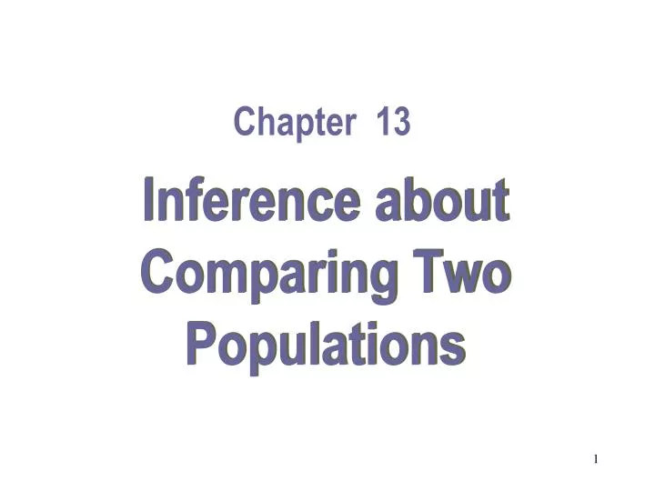 PPT - Inference about Comparing Two Populations PowerPoint Presentation ...
