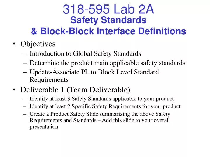 PPT - Safety Standards & Block-Block Interface Definitions PowerPoint ...