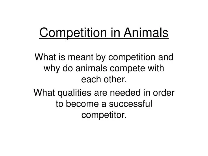 PPT - Competition in Animals PowerPoint Presentation, free download ...