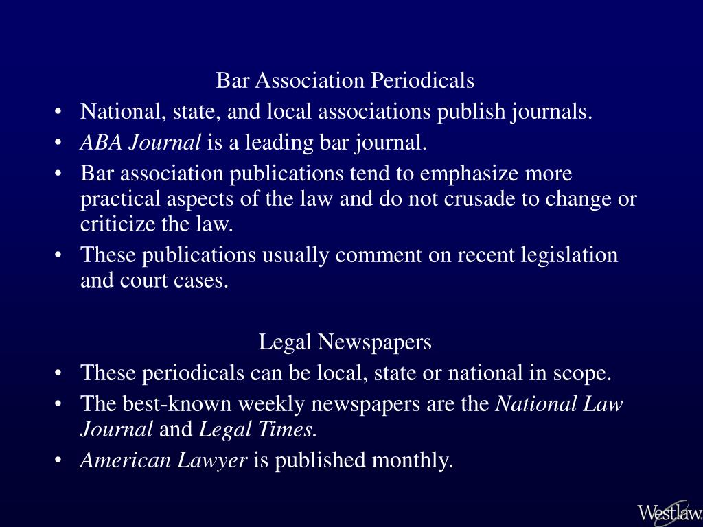 PPT - Legal Periodicals PowerPoint Presentation, free download - ID:6747867