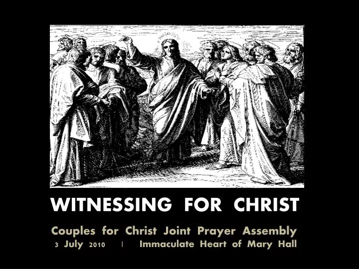 PPT - WITNESSING FOR CHRIST PowerPoint Presentation, free download - ID ...