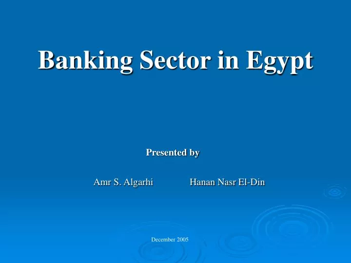 PPT - Banking Sector in Egypt PowerPoint Presentation, free download ...