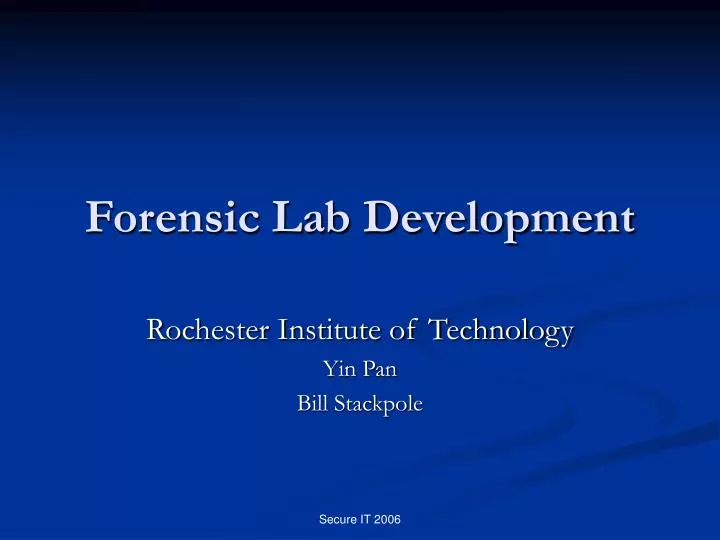 PPT - Forensic Lab Development PowerPoint Presentation, free download ...