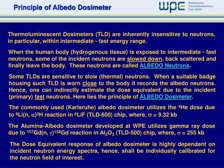 PPT - A personnel neutron albedo dosimeter badge using aluminum oxide ...