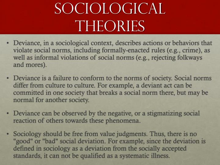 PPT - Sociology of Deviance and crime PowerPoint Presentation - ID:6750735