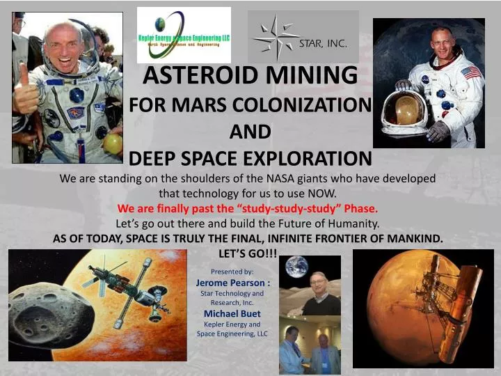 PPT - ASTEROID MINING FOR MARS COLONIZATION AND DEEP SPACE EXPLORATION ...