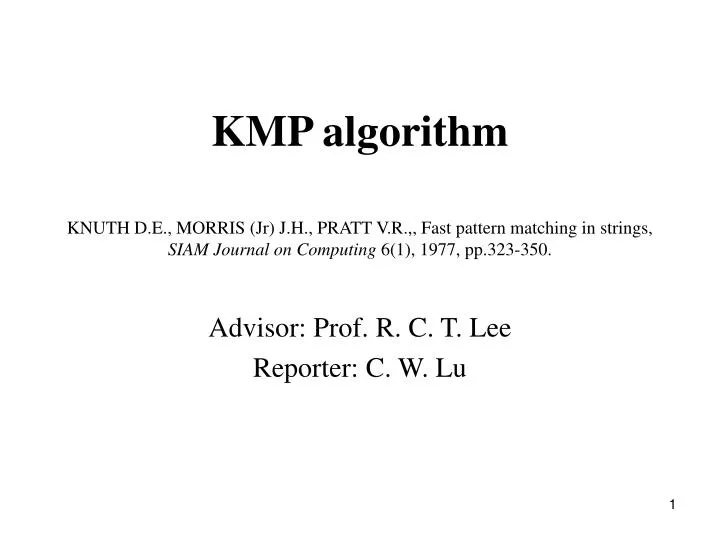 PPT - KMP algorithm PowerPoint Presentation, free download - ID:6751064