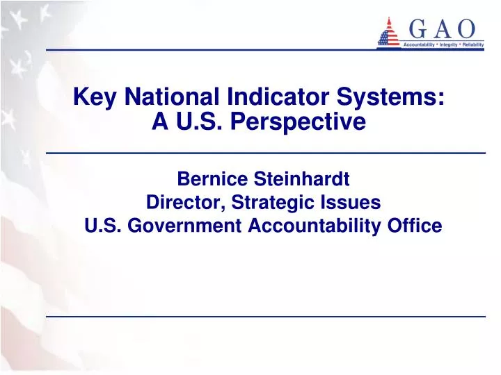 PPT - Key National Indicator Systems: A U.S. Perspective PowerPoint ...