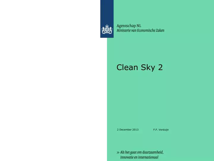 PPT - Clean Sky 2 PowerPoint Presentation, free download - ID:6752854