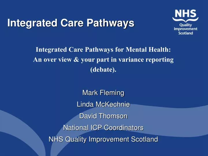 PPT - Integrated Care Pathways PowerPoint Presentation, free download ...