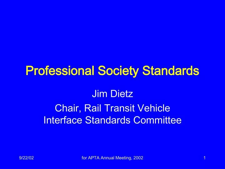 PPT - Professional Society Standards PowerPoint Presentation, free ...