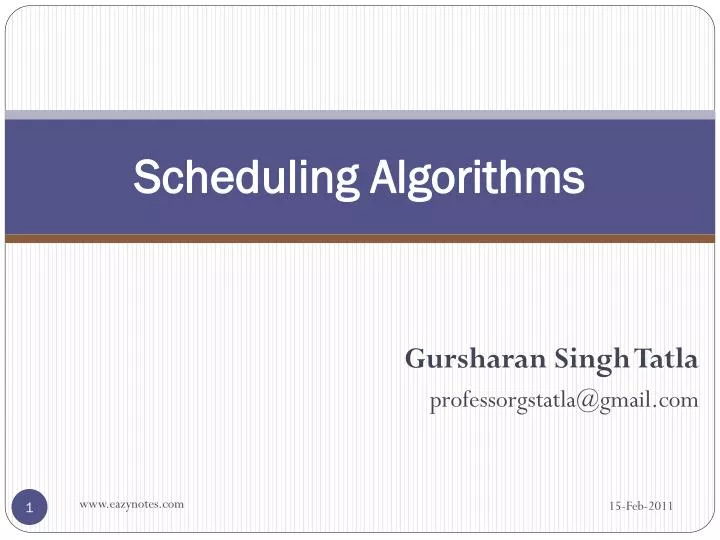 PPT - Scheduling Algorithms PowerPoint Presentation, free download - ID ...