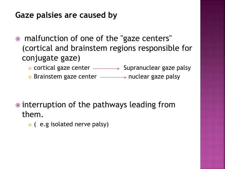 PPT - Gaze palsy PowerPoint Presentation - ID:6756865