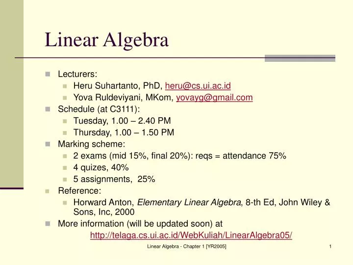 Ppt Linear Algebra Powerpoint Presentation Free Download Id 6757566
