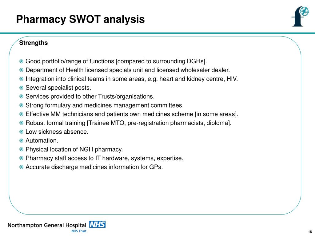 PPT - Northampton General Hospital NHS Trust Pharmacy Clinical strategy ...