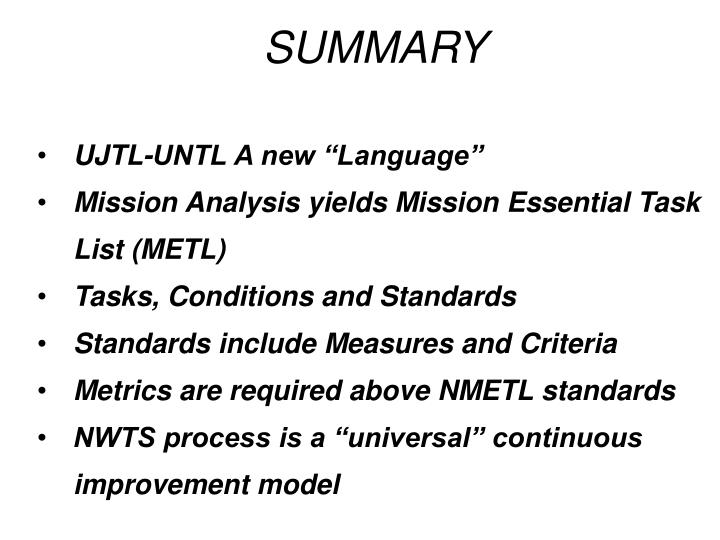 PPT - Navy Mission Essential Task Lists (NMETLs) and METOC MEASURES ...