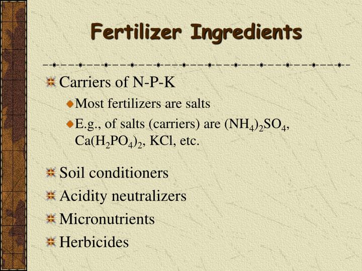 PPT - Fertilizers & Fertilizer Management PowerPoint Presentation - ID ...