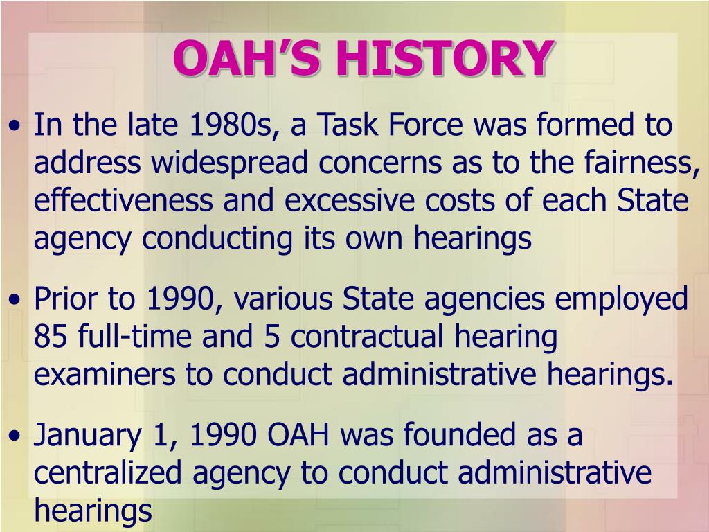 PPT - THE OFFICE OF ADMINISTRATIVE HEARINGS PowerPoint Presentation ...