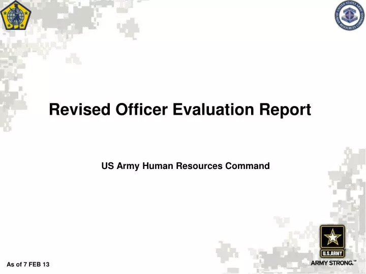 PPT - Revised Officer Evaluation Report PowerPoint Presentation, free ...