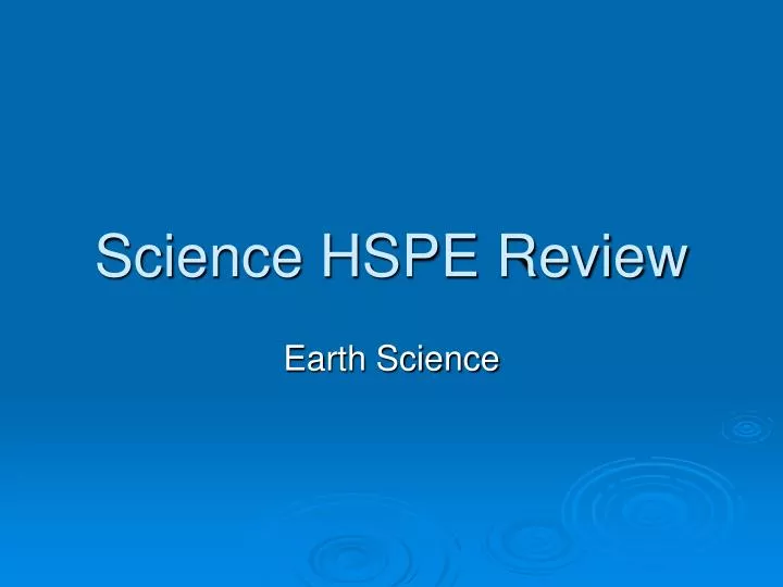 PPT - Science HSPE Review PowerPoint Presentation, free download - ID ...