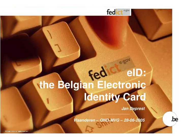 PPT - eID: the Belgian Electronic Identity Card PowerPoint Presentation ...