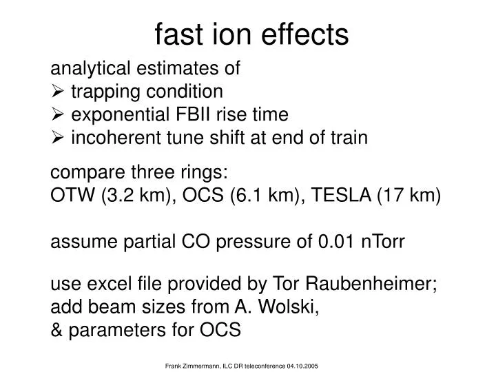 PPT - fast ion effects PowerPoint Presentation, free download - ID:6763310