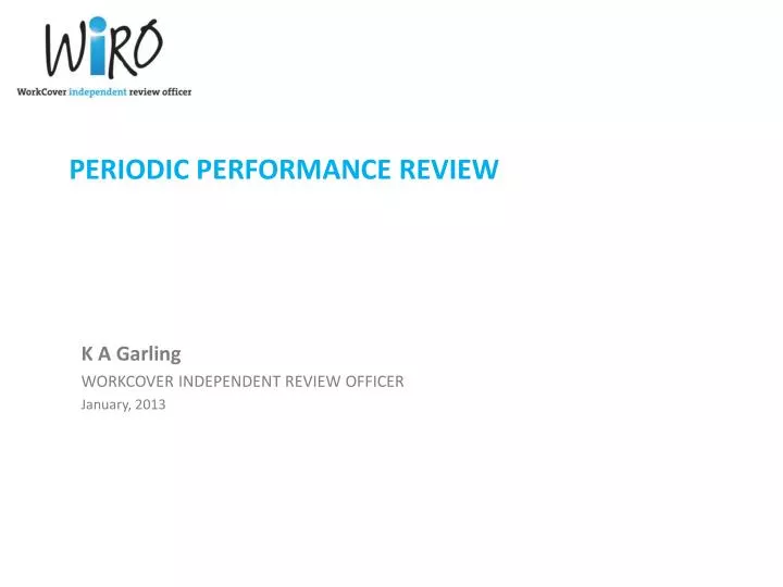 PPT - PERIODIC PERFORMANCE REVIEW PowerPoint Presentation, free ...