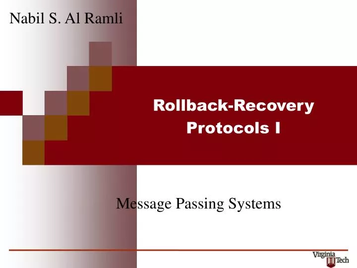 PPT - Rollback-Recovery Protocols I PowerPoint Presentation, free ...