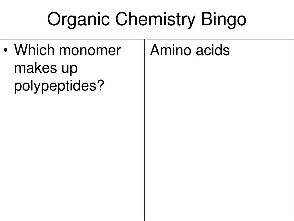 PPT - Organic Chemistry Bingo PowerPoint Presentation, free download ...