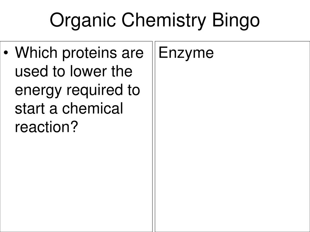 PPT - Organic Chemistry Bingo PowerPoint Presentation, free download ...