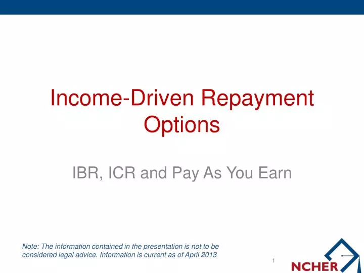 PPT - Income-Driven Repayment Options PowerPoint Presentation, free ...