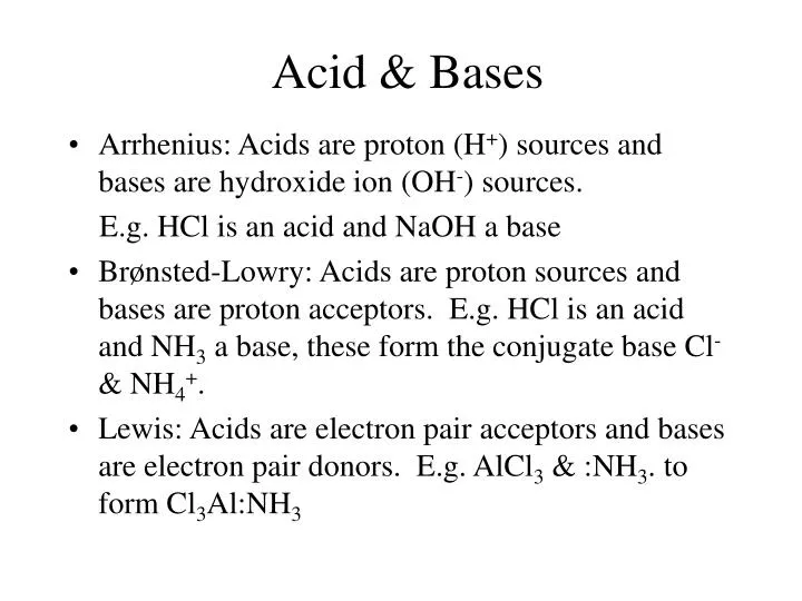 PPT - Acid & Bases PowerPoint Presentation, free download - ID:6764900