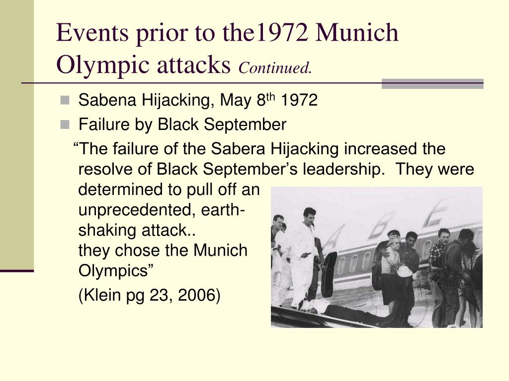 PPT - Massacre of Israeli Olympic team in Munich, Sept 5, 1972 ...