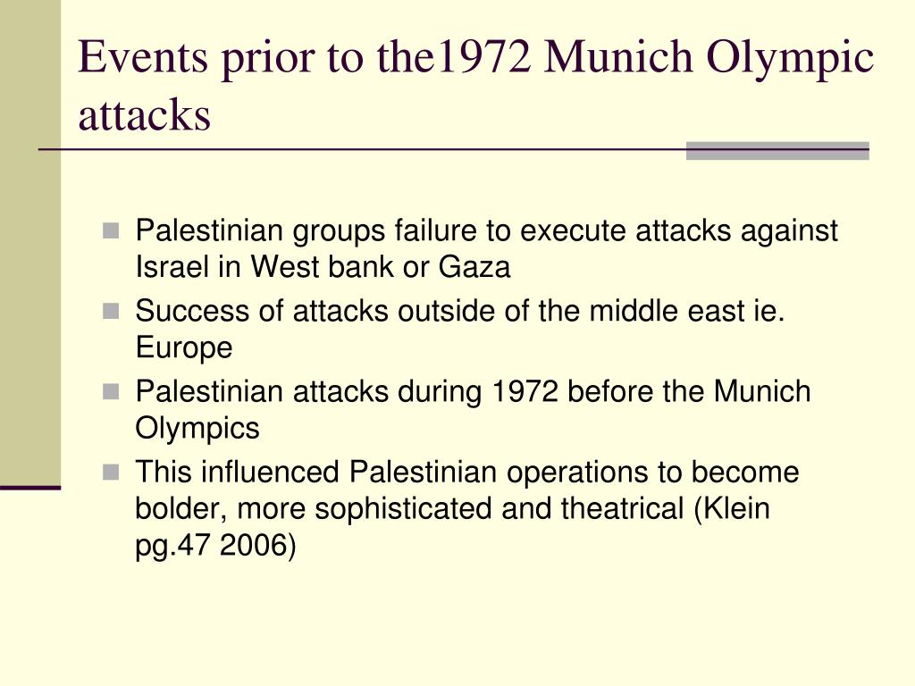PPT - Massacre of Israeli Olympic team in Munich, Sept 5, 1972 ...