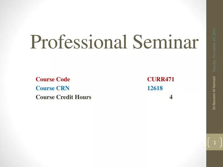 PPT - Professional Seminar PowerPoint Presentation, free download - ID ...
